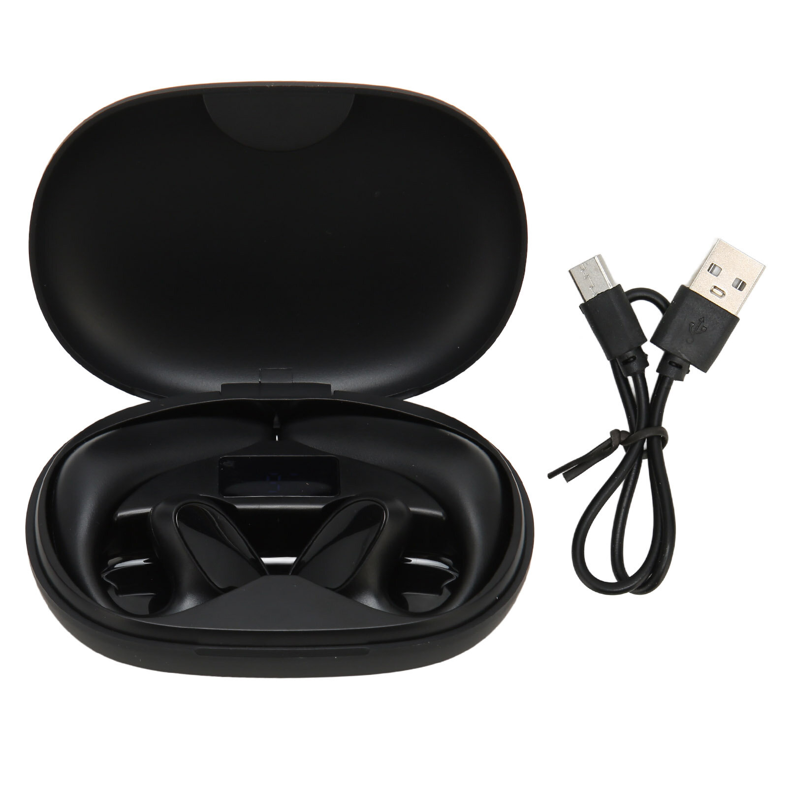 Bluetooth Translator Headphones 144 Languages Stereo Translation Earphone with Charging Case for Android for IOS Black