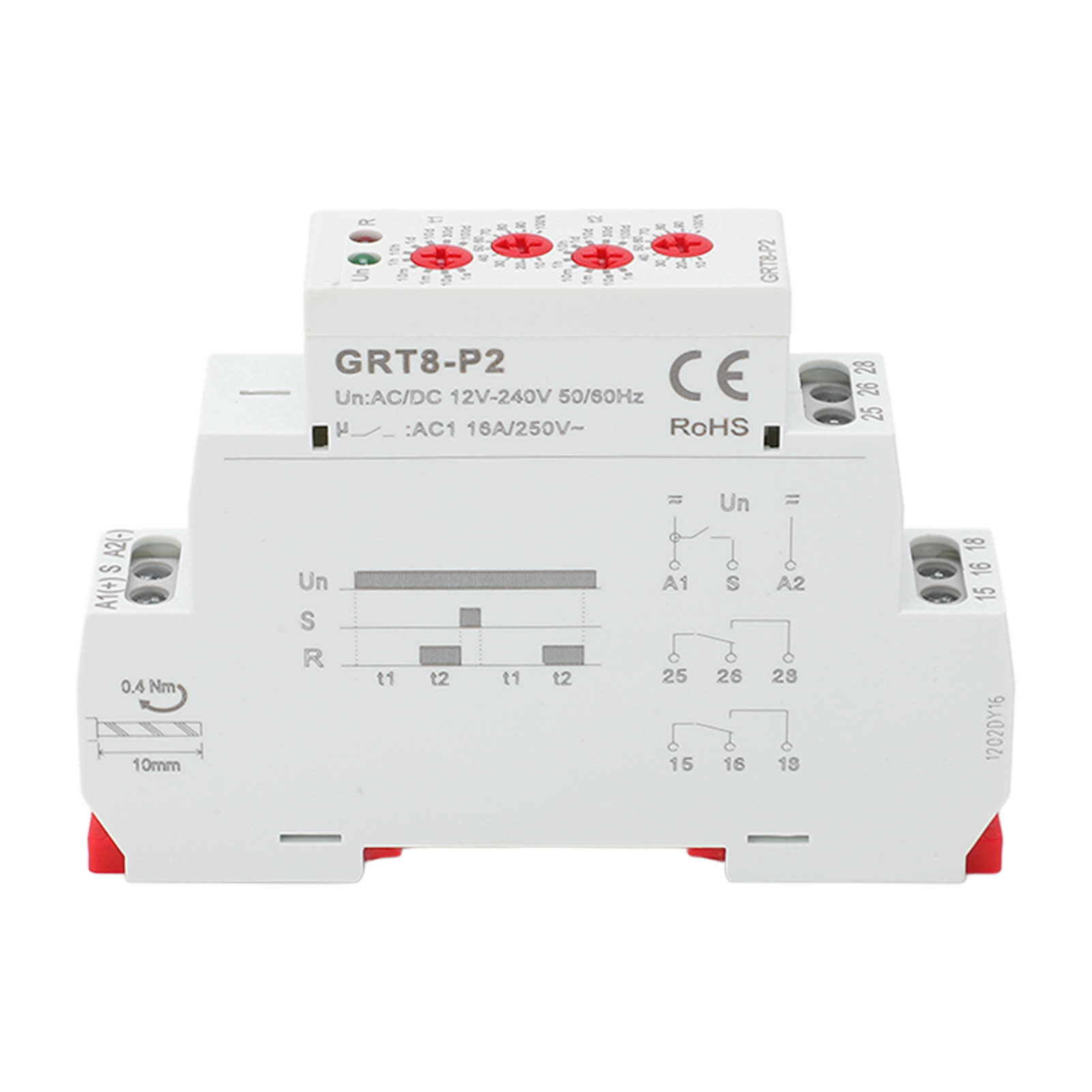 Импульсное реле времени, монтаж на DIN-рейку, 12-240В