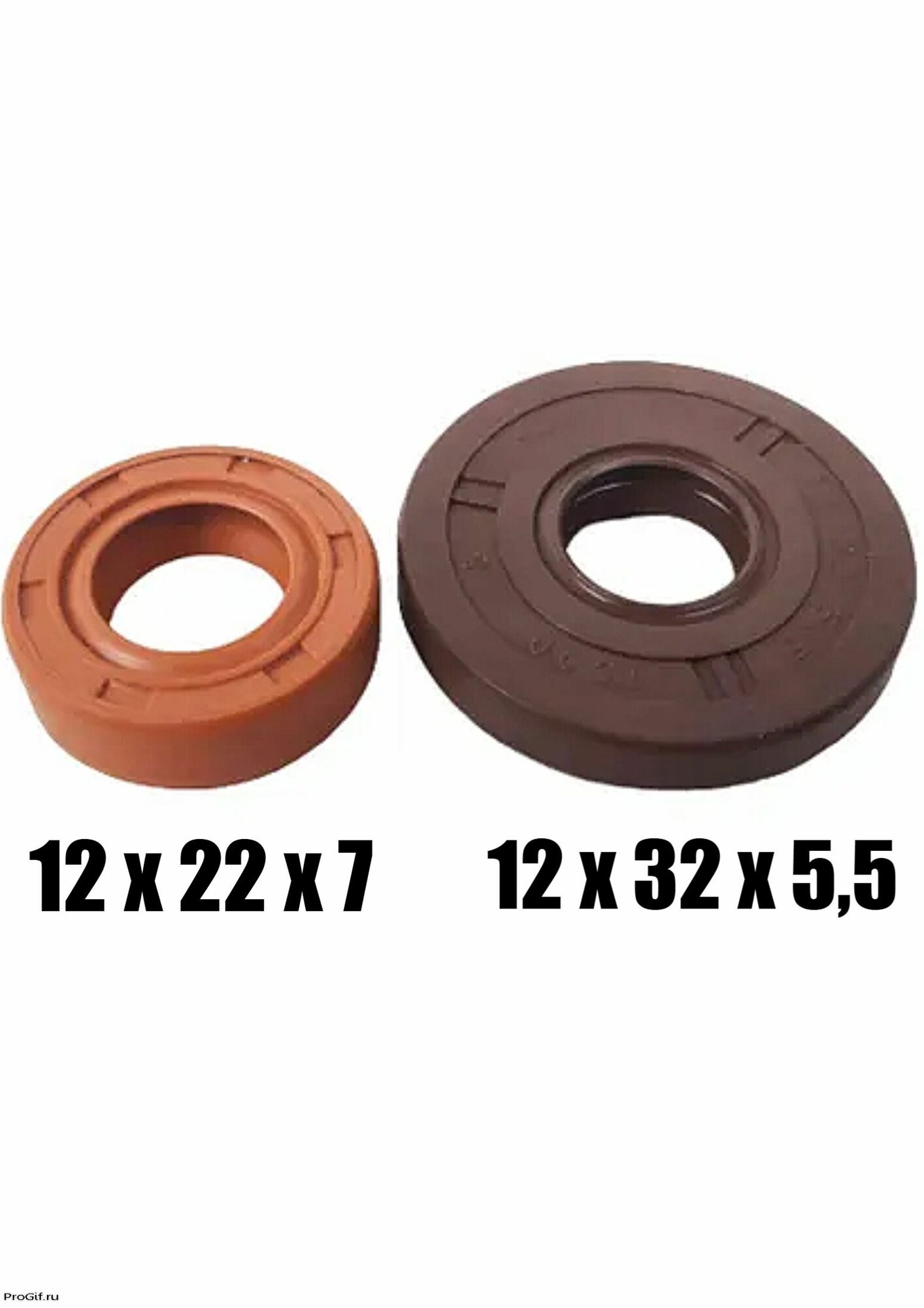 Комплект сальников коленвала для бензопилы PARTNER 340S, 350S, 360S,(12х32х5.5; 12х22х7)