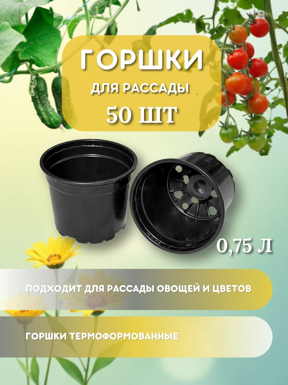 Горшки для рассады, термоформованные