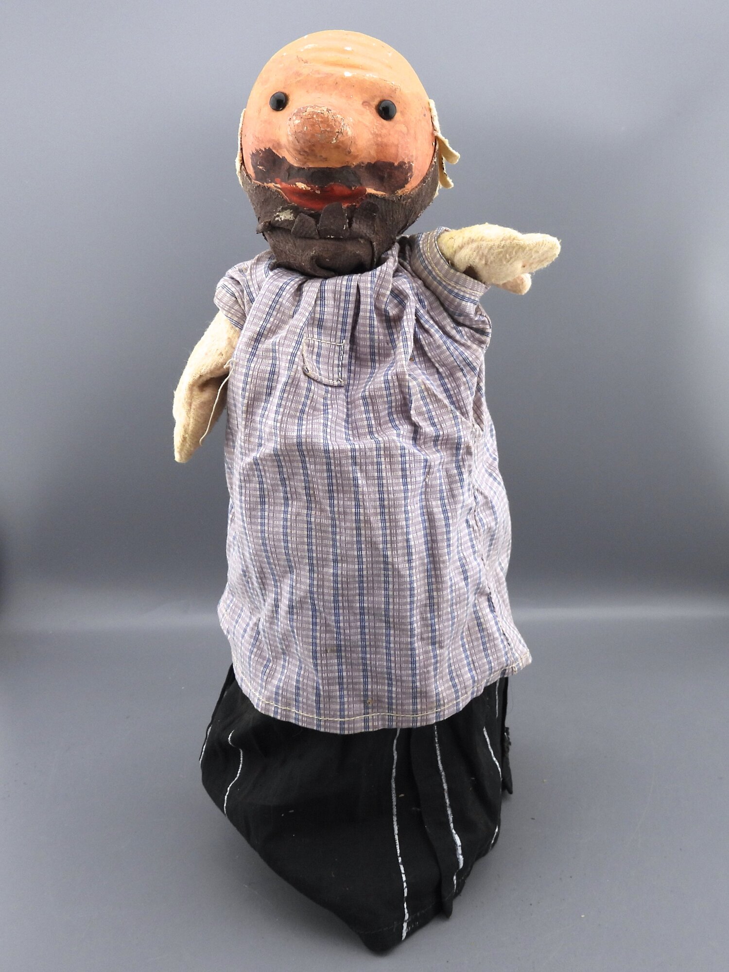 Дед папье-маше перчаточная кукла кукольный театр СССР 1950-е гг