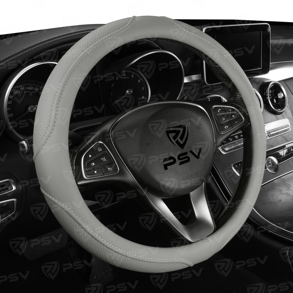 Оплётка руля PSV DOT Эко кожа серый