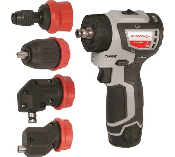 Дрель-шуруповёрт ИНТЕРСКОЛ ДА-10/12В, бесщёточный, аккумуляторный 687.2.2.78