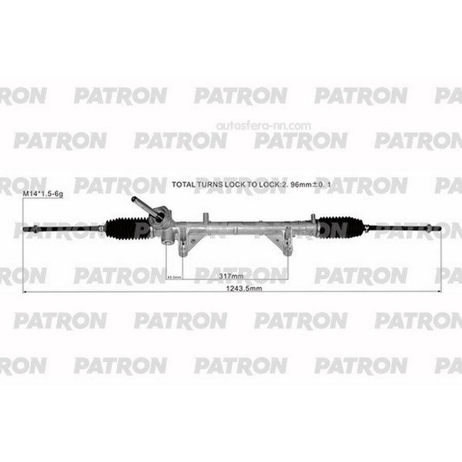 PATRON PSG3276 Рейка Рулевая RENAULT MODUS / GRAND MODUS (F/JP0 ) 04- CLIO III (BR0/1, CR0/1) 05-