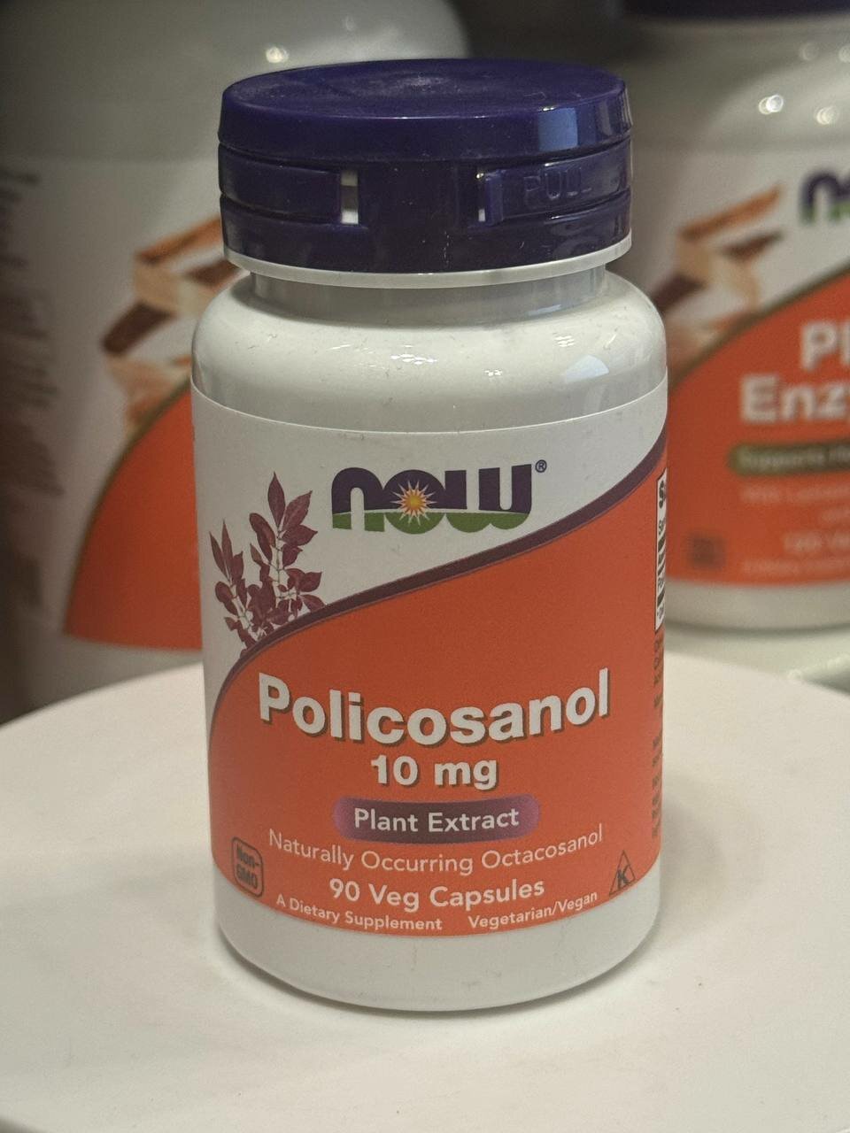 NOW Policosanol 10 mg, Поликозанол (из сахарного тростника) — Естественная Поддержка Здоровья Сердца, 90 капсул