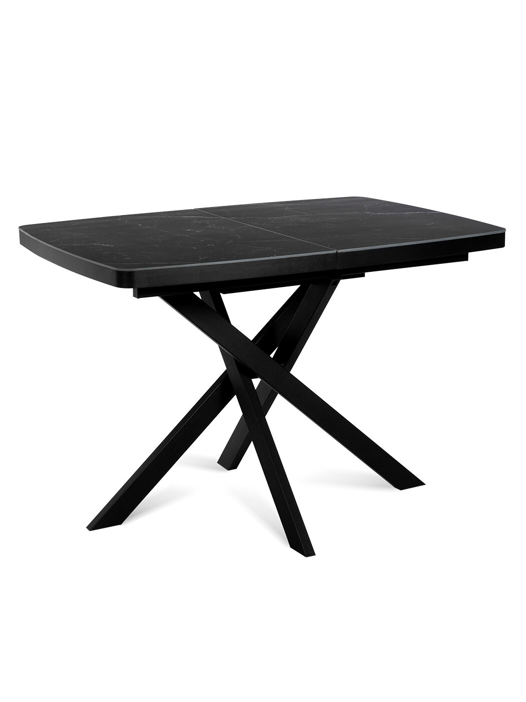 Стол керамический раздвижной DALLAS LIGHT 110 NERO CER на металлокаркасе, столешница керамика, цвет черный, 110(150)х80 см