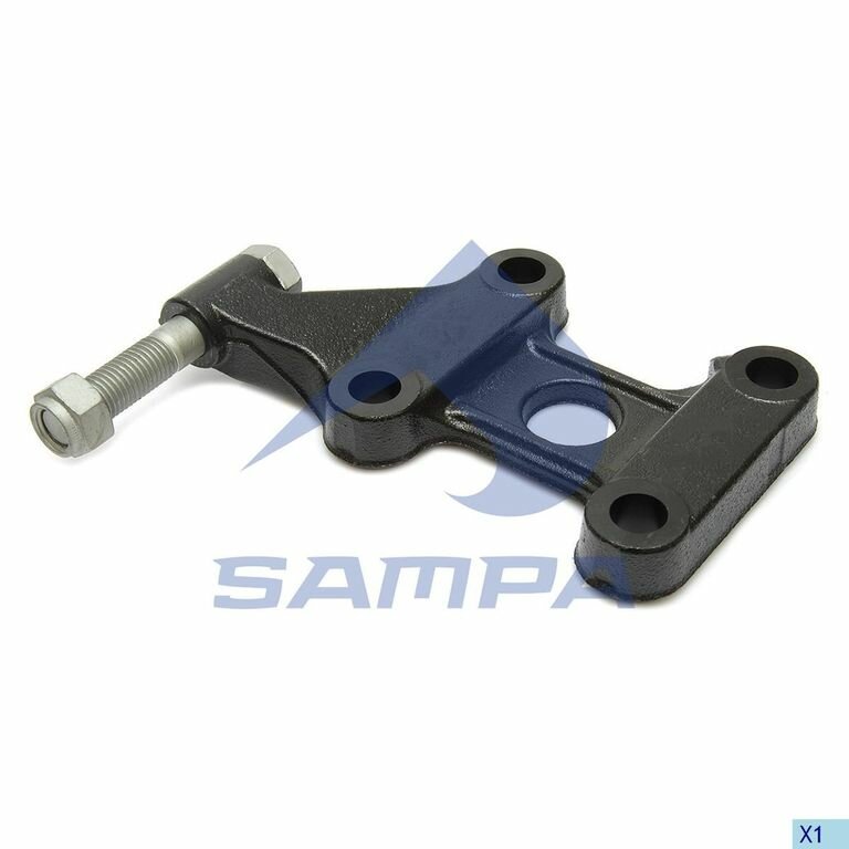 Подкладка рессоры с креплением под амортизатор левая для БПВ арт 071051 SAMPA