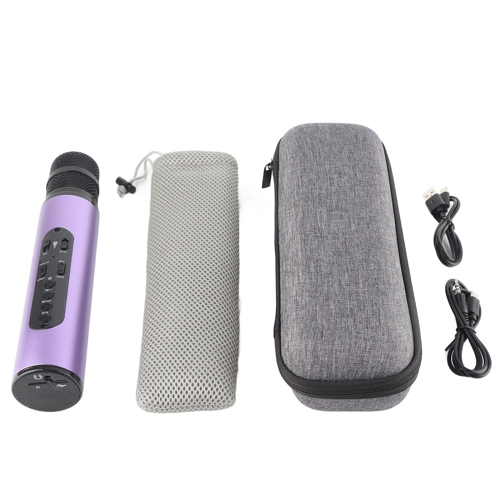 Беспроводной Bluetooth караоке-микрофон, портативный ручной, для вечеринок, автомобиля, дома, улицы, KTV, фиолетовый