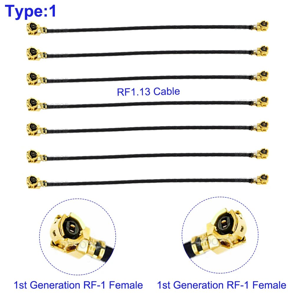 5 шт./лот RF113 U.FL IPX-1 «мама» на IPX-1 «папа/гнездо» OD = 1,13 мм RF1,13 перемычка с косичкой RF коаксиальный удлинительный кабель для антенны Wi-Fi