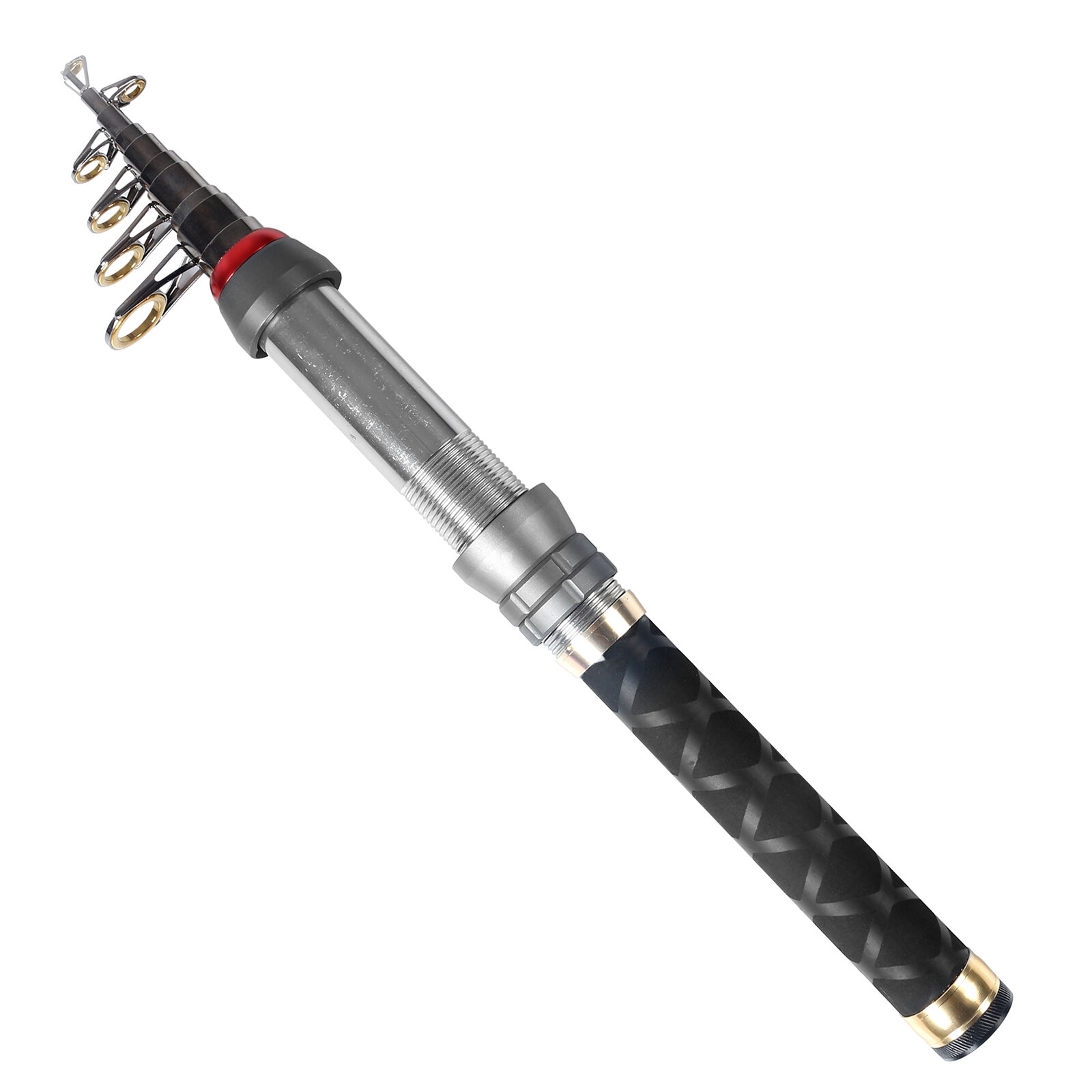 Телескопическая удочка портативная маленькая короткая для рыбалки на открытом воздухе морская рыбацкая палка tackle, материал металл + углерод, модель 1.8м / 2.1м / 2.4м / 2.7м / 3.0м (по выбору), вес 164г - 263г, в комплект входят 1 удочка, 1 сумка для