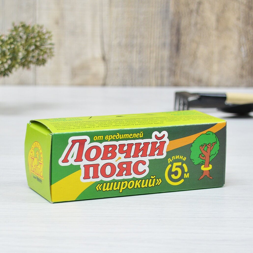 Ловчий пояс 5м, 130мм 'Широкий', защита деревьев от вредителей