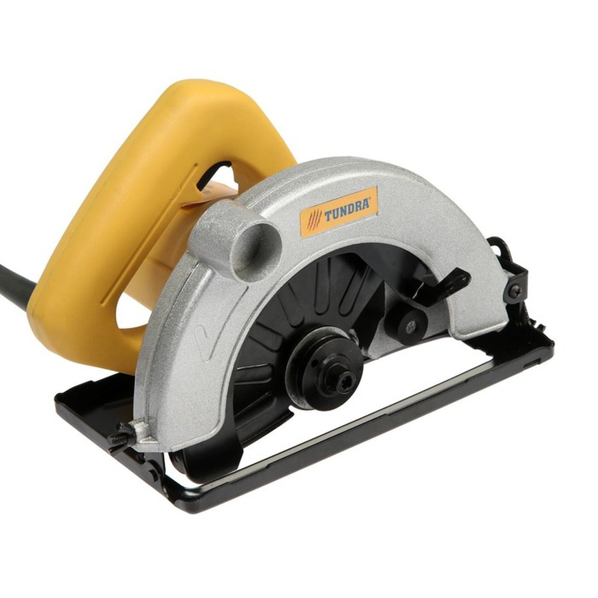 Циркулярная пила тундра, мощность 1000Вт, скорость вращения 4500об/мин, диаметр диска 185мм