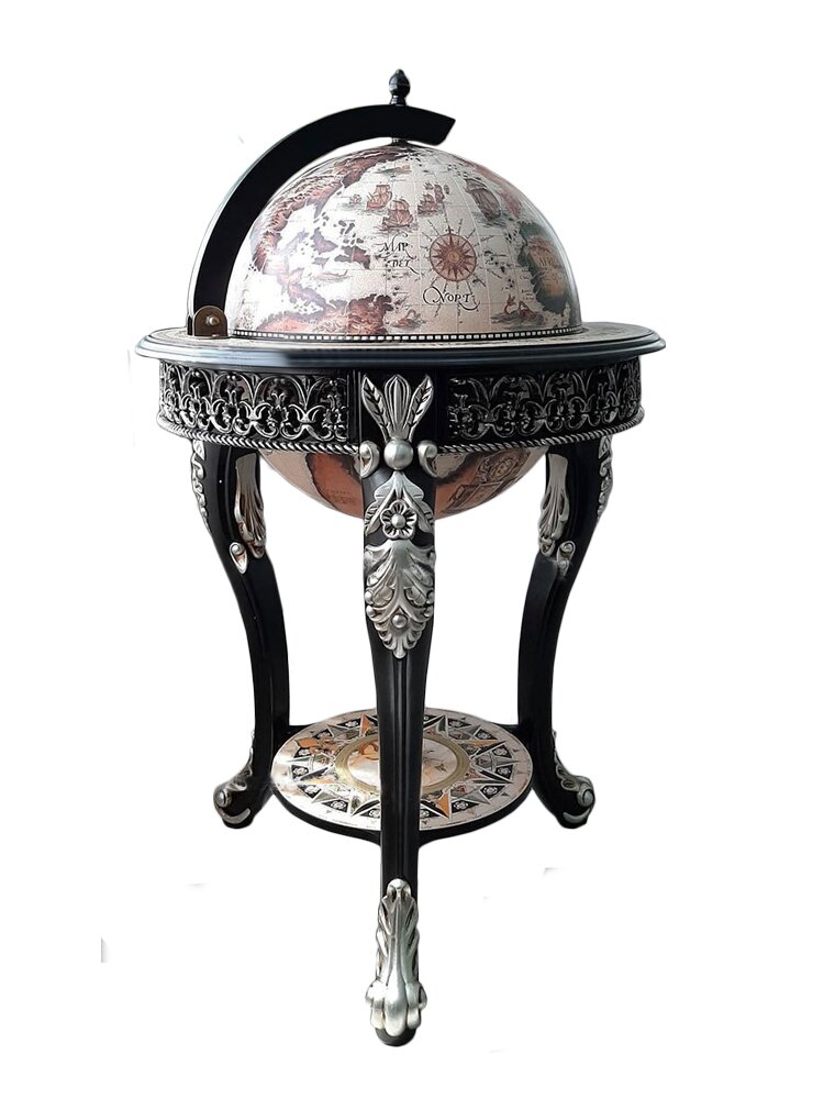 Глобус бар Jufeng напольный "Верона" черный 45см.