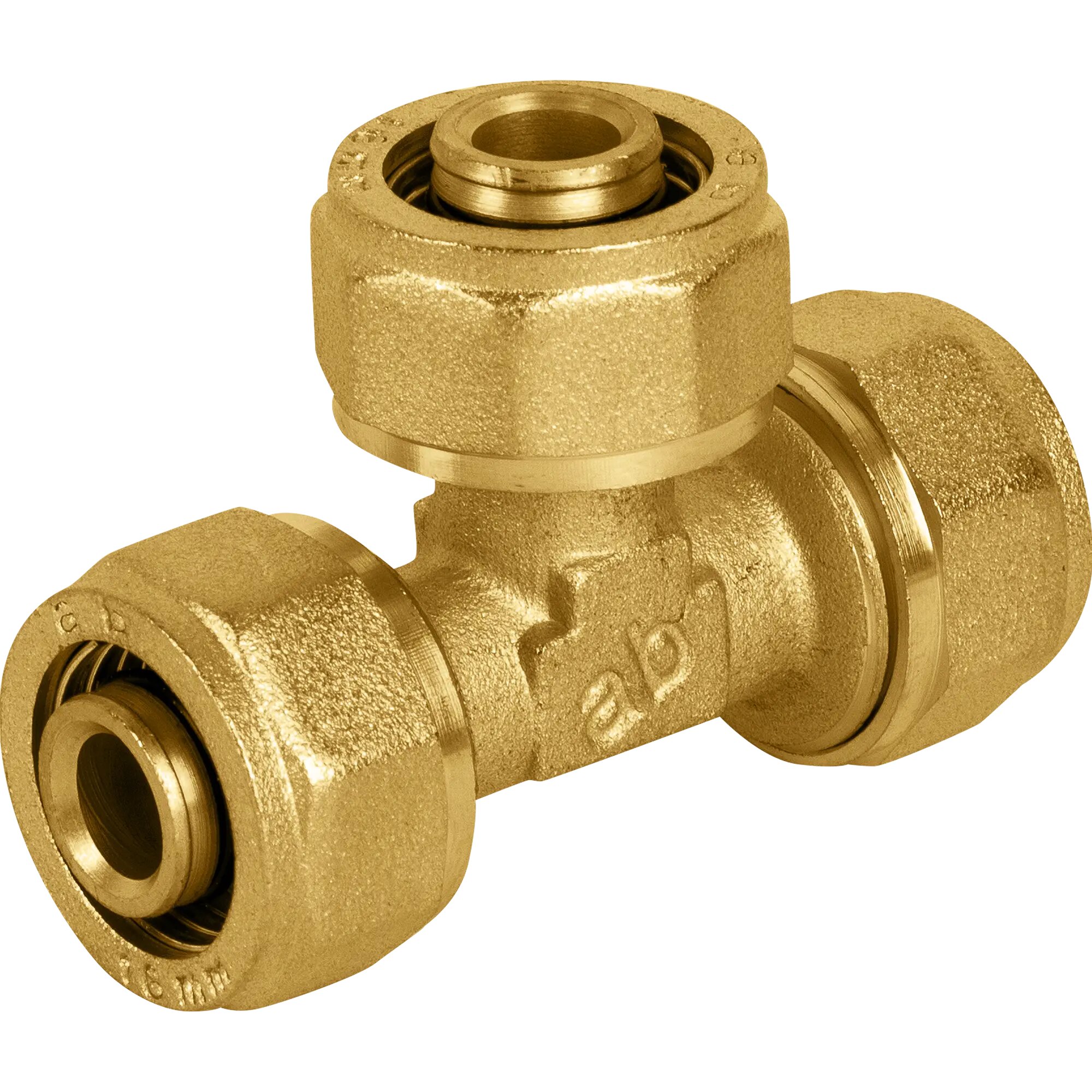 Aquabeam тройник латунь 16x16x16 мм ABO.331. Y.161616 - сантехнический фитинг