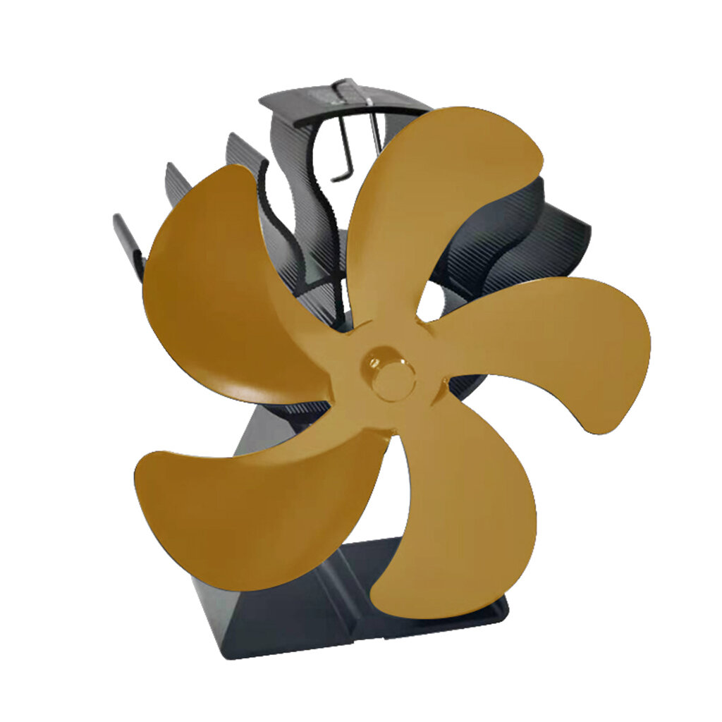 5B1adesHeat Powered Печной вентилятор Дровяные дрова для горелки Бесшумный экономящий топливо Бесшумный вентилятор для камина Экологичное распределение