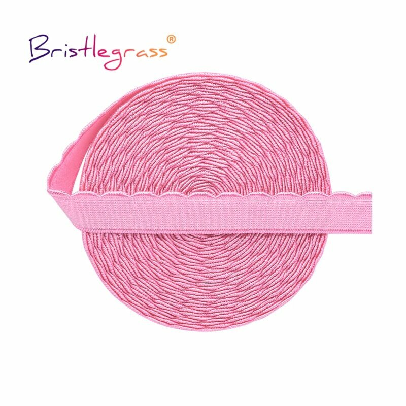 BRISTLEGRASS Эластичный нейлоновый ремень для бюстгальтера Розовый, 10mm, Wild Rose, 5 Yards