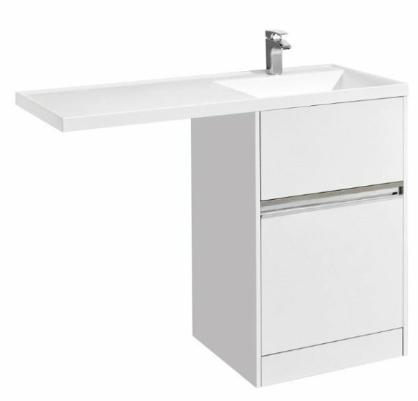 Комплект Тумба АкваТон Лондри 60 под с/маш. + рак лондри 120x50 бел прав