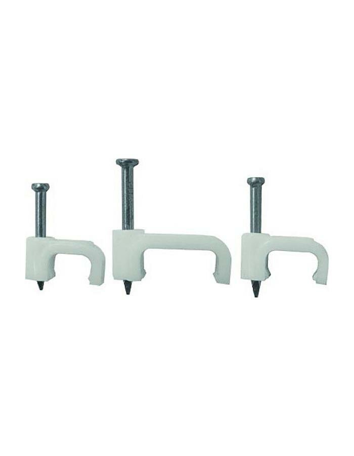 Набор Крепеж кабеля Rexant плоский, 12 х 6 мм, белый {07-4212} (50 шт/упак*2 упак)