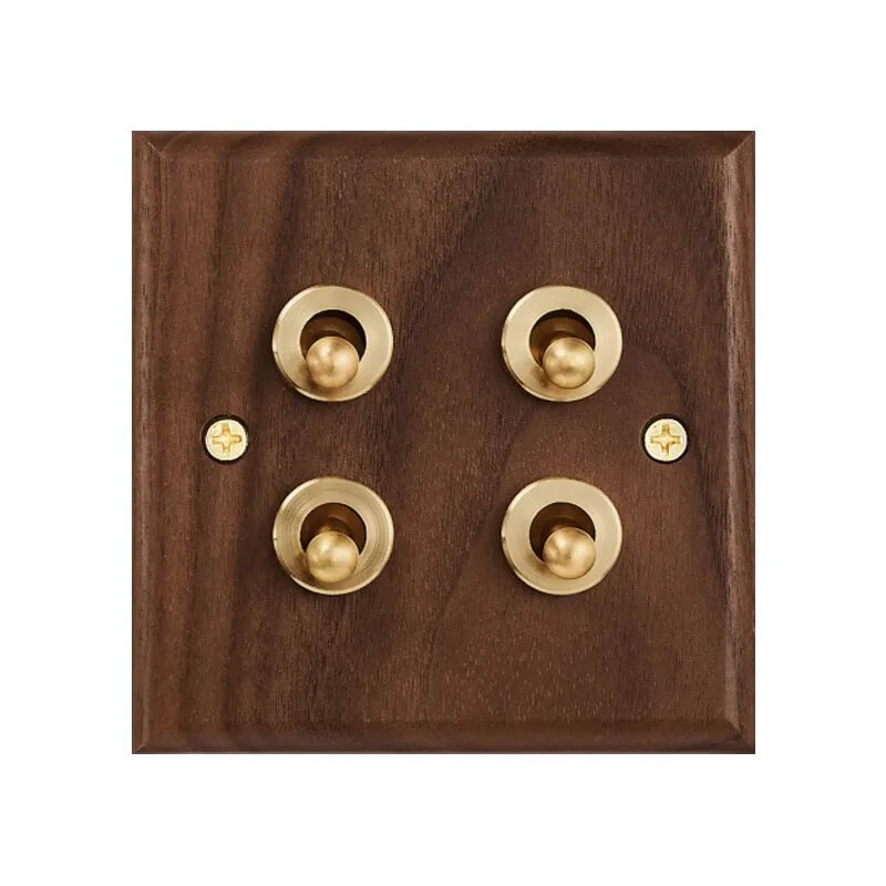 HSIMNENSII черный деревянный выключатель 4gang2way