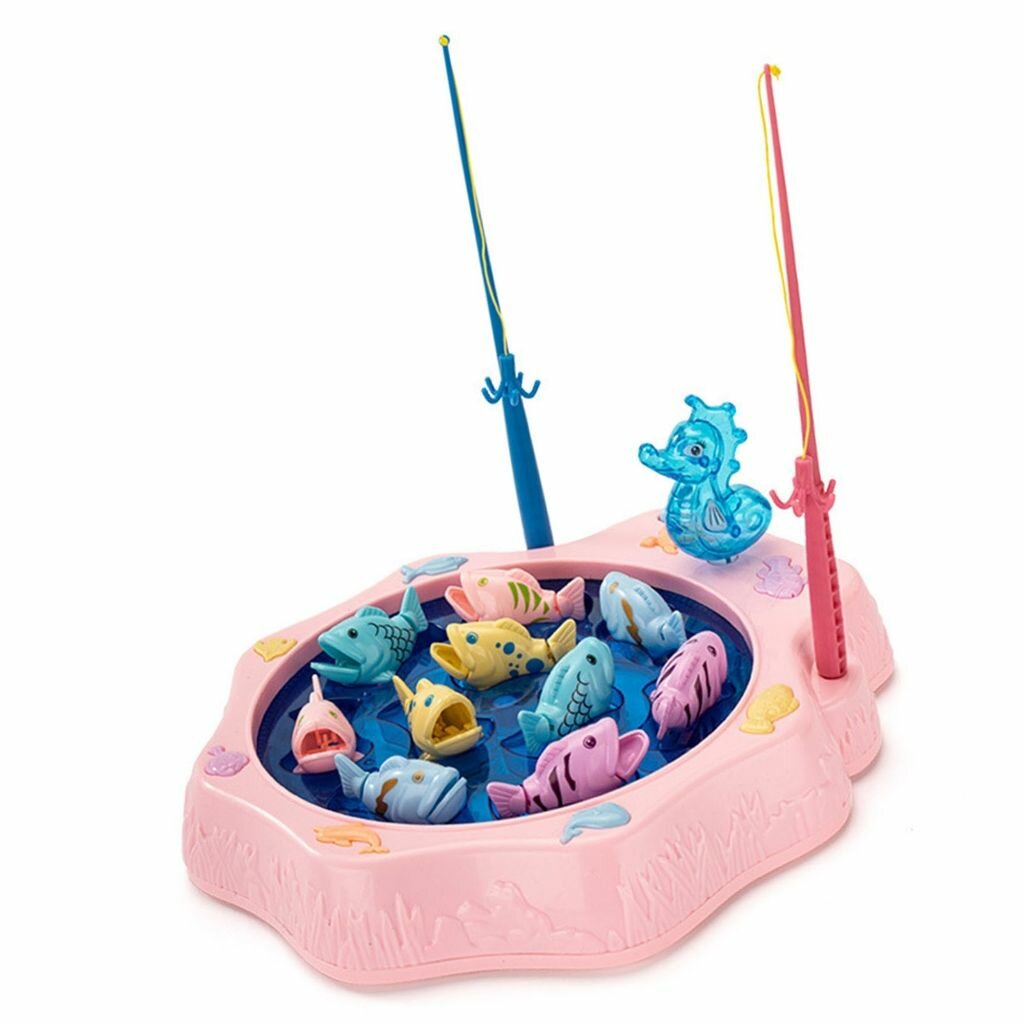 Детские рыболовные катушки, игрушки для рыбалки младенцев и маленьких детей-синий маленький динозавр