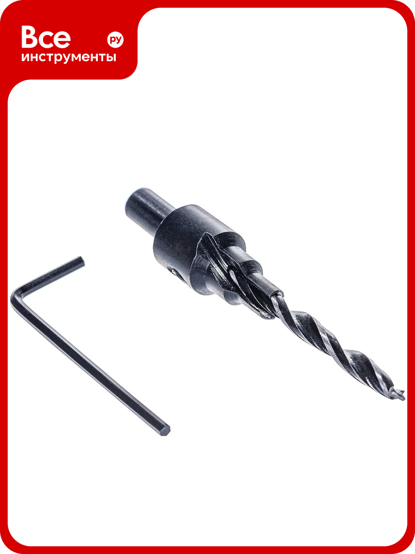 Сверло для мебельных стяжек/конфирмата 5 мм Gigant GT-067, Длина рабочей части сверла - 50 мм, диаметр - 5 мм