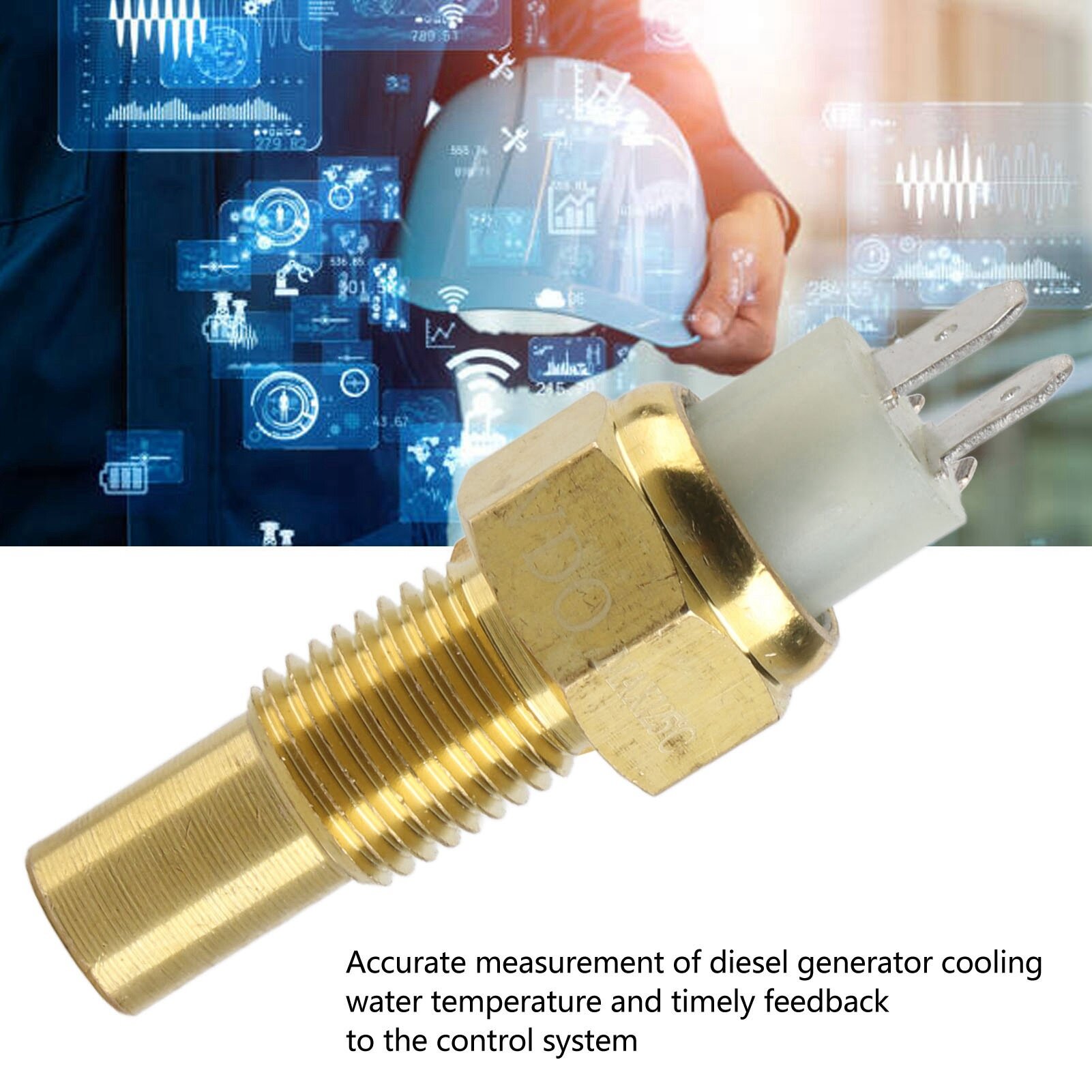 1/4NPT Датчик температуры воды дизельного генератора Сигнализация температуры Датчик температуры масла и воды генератора M14x1,5 125 6 24В