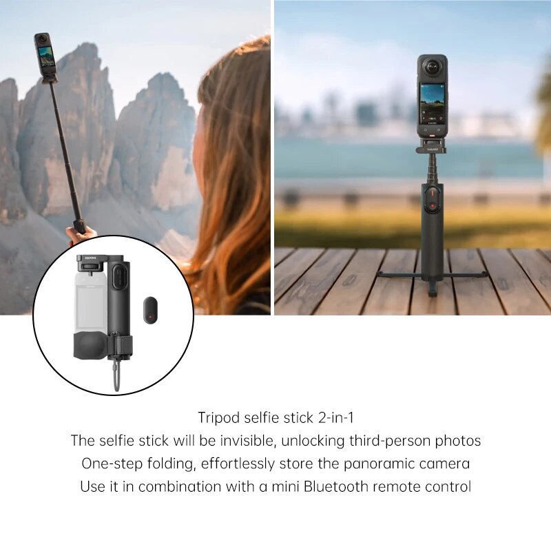 Insta360 Foldable 2-in-1 Selfie Stick With Remote