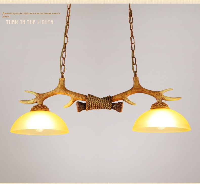 Люстры в форме оленьих рогов, люстры для ресторанов, люстры в скандинавском стиле