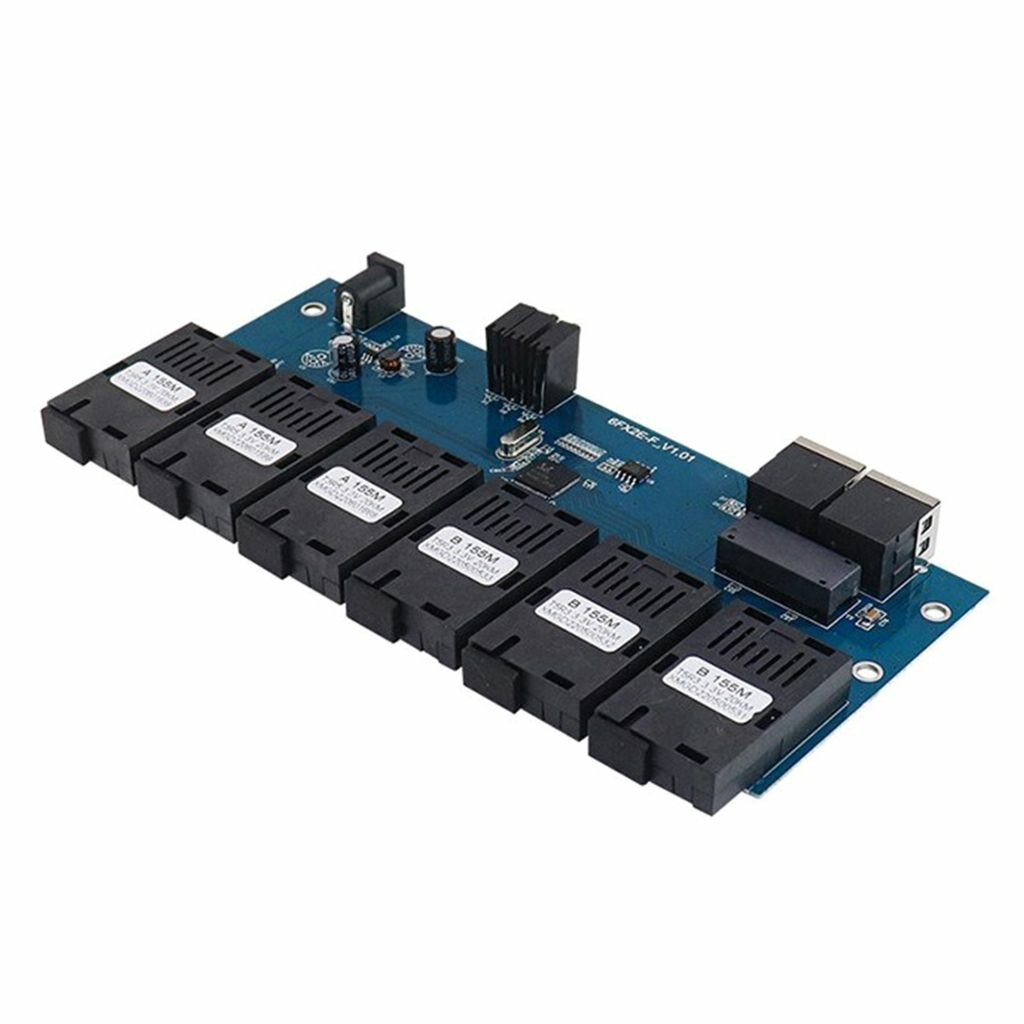 Оптоволоконные коммутаторы MyPads Ethernet 20 км, медиаконвертеры 6SC 2 RJ45 100 М PCBA