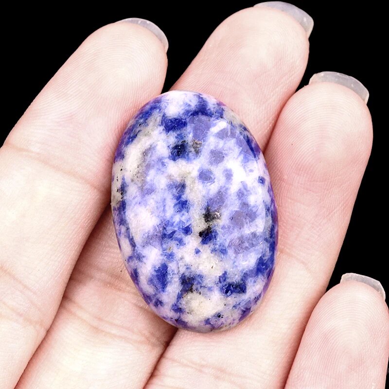 Кабошон из полудрагоценного камня Фиолетовый, 20x30mm 1PC, Blue spot