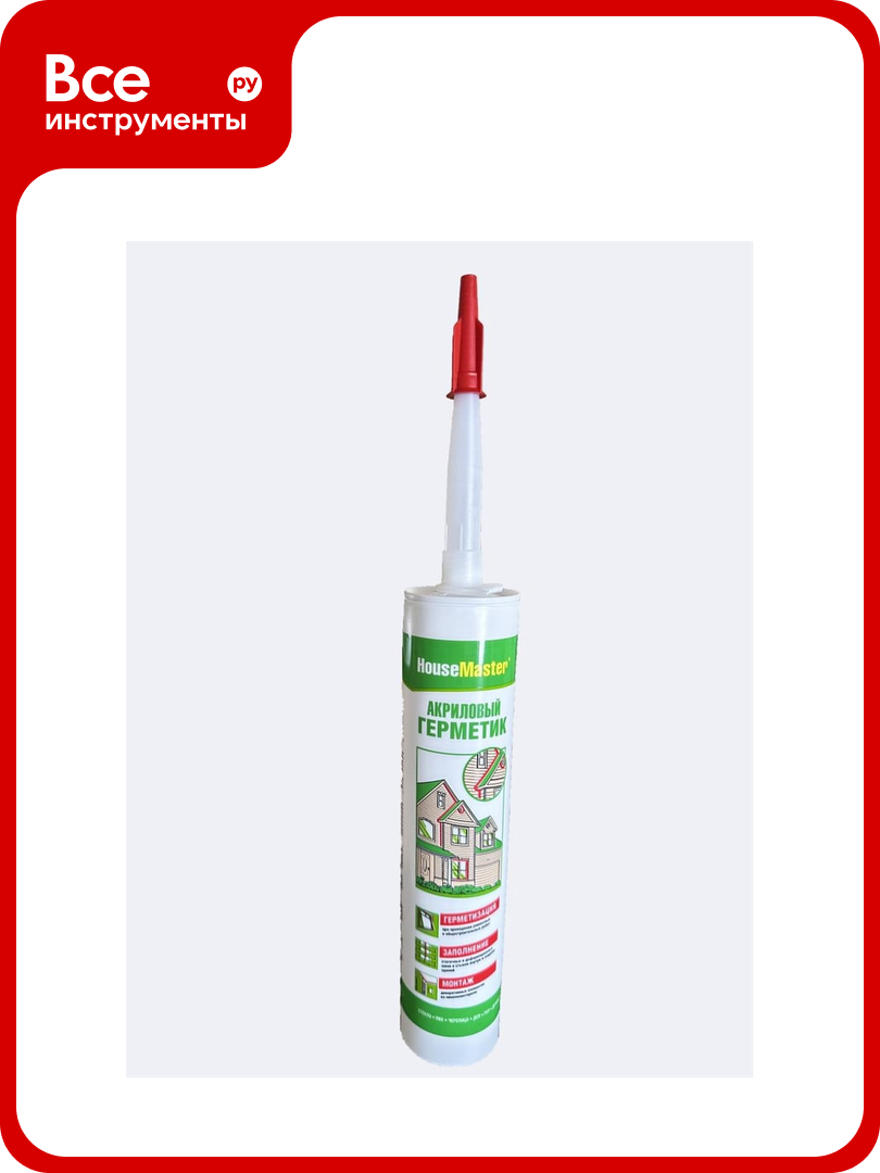 Герметик акриловый HouseMaster белый, 290 мл 28
