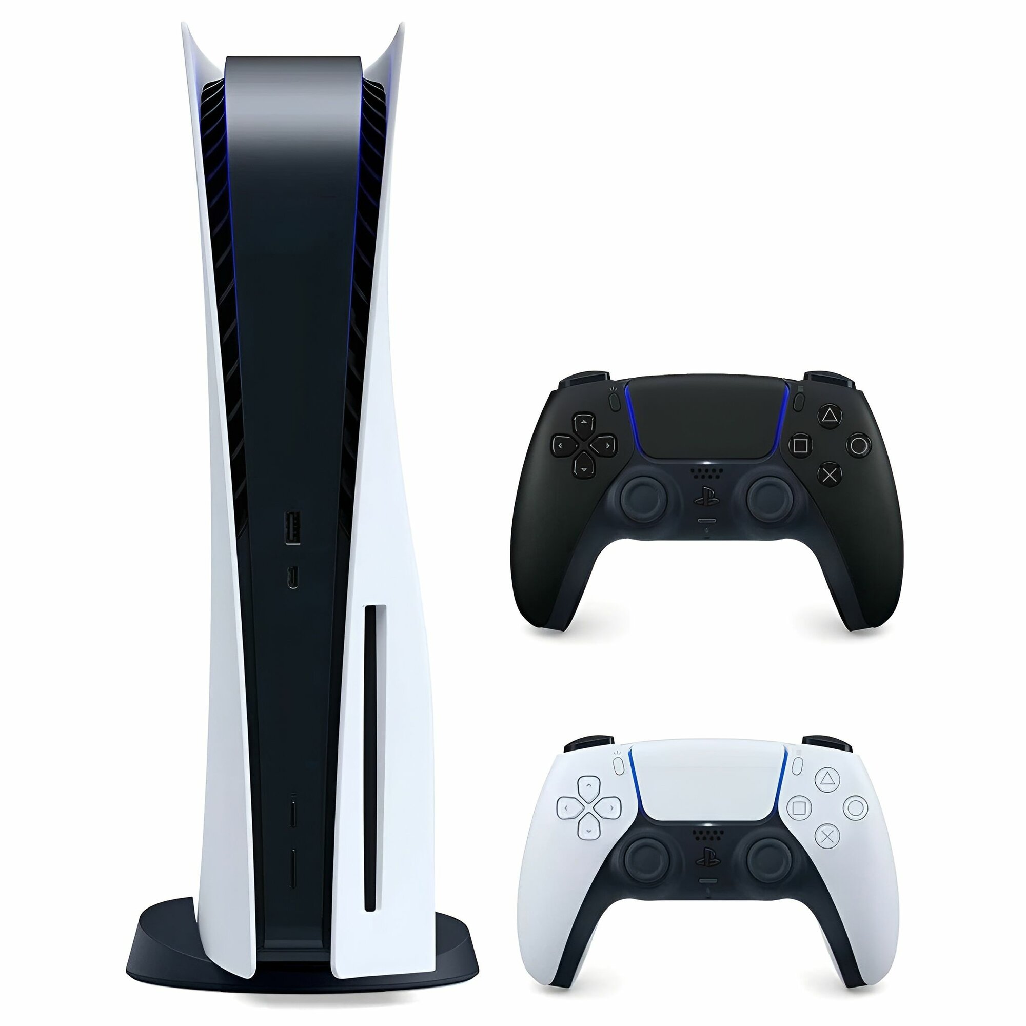 Игровая консоль PS5 Sony PlayStation 5 Slim с дисководом + 2-й геймпад черный, 1Тб