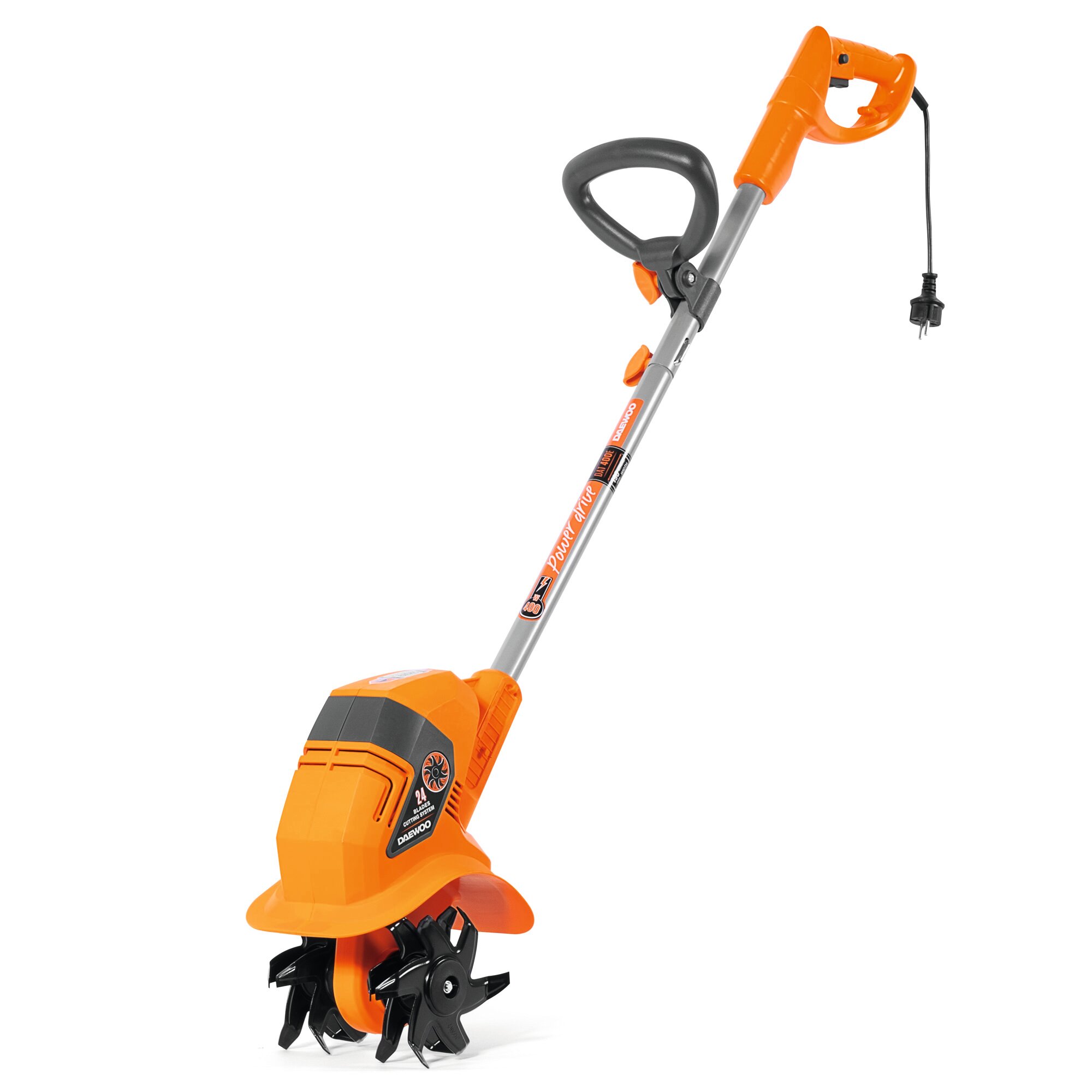 Культиватор электрический DAEWOO DAT 400E, разборная штанга, 400 Вт