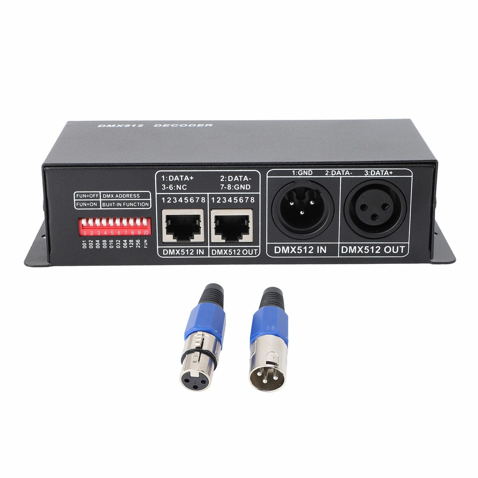 DMX512 4-канальный RGBW-декодер с постоянным напряжением, контроллер-драйвер для светодиодного сценического освещения, источник питания 12 24 В