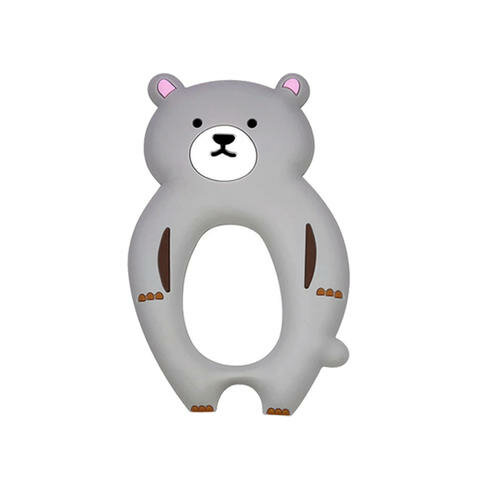 4 Милые медвежонки Teether Животные Ожерелье подвеска Детские аксессуары Продовольственный силикон Teether Жевательные игрушки Медсестры Подарки Младенцы Teethers (цвет MIX)