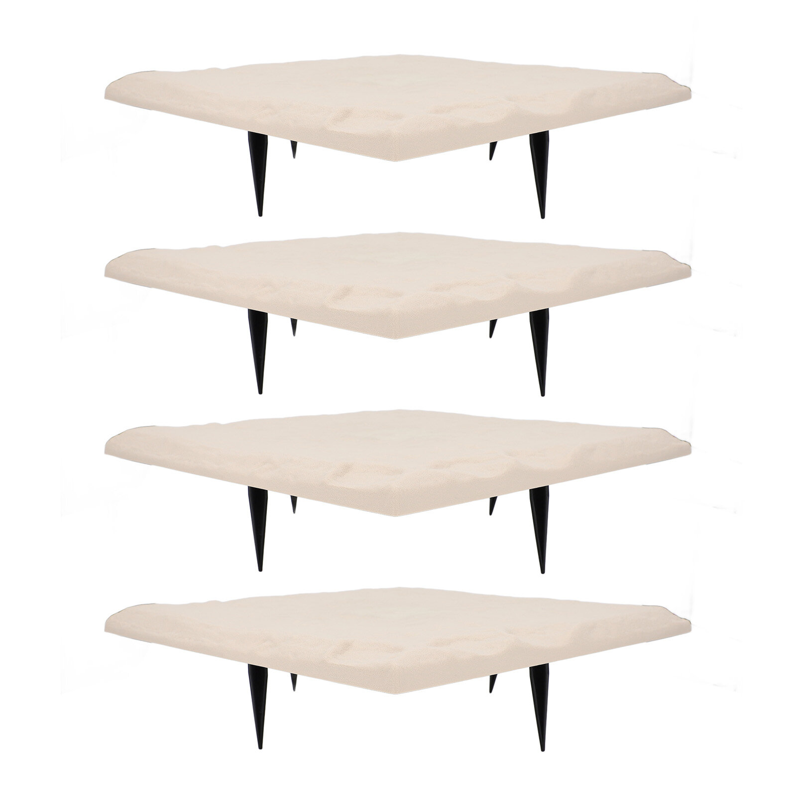 Камень для ступеньки с опорами из полипропиленовой смолы, устойчивый к погодным условиям, декоративный камень для сада, квадратный, бежевый