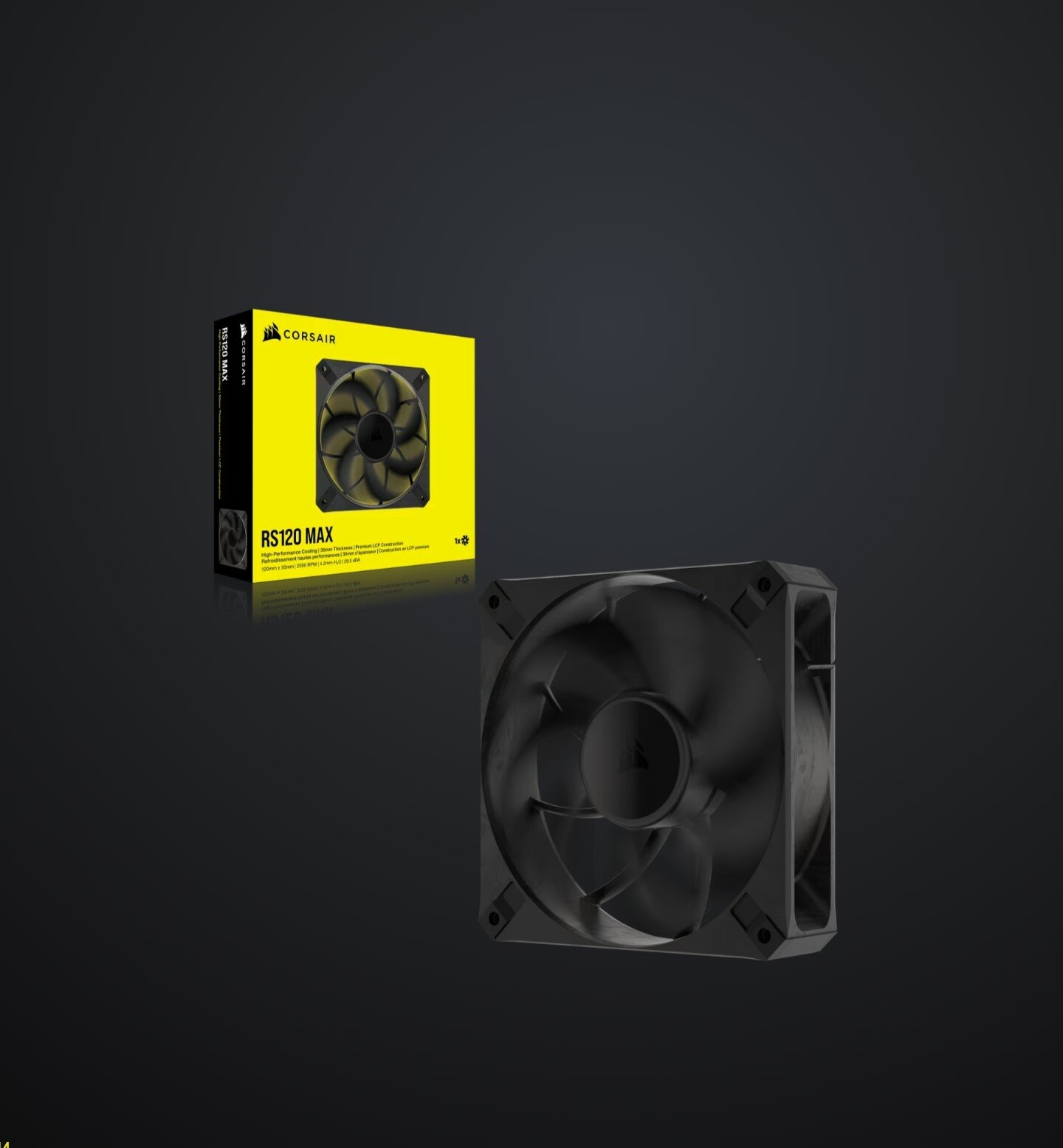 Вентилятор для корпуса CORSAIR RS120 MAX, 120mm Fan, Single Pack (CO-9050170-WW)