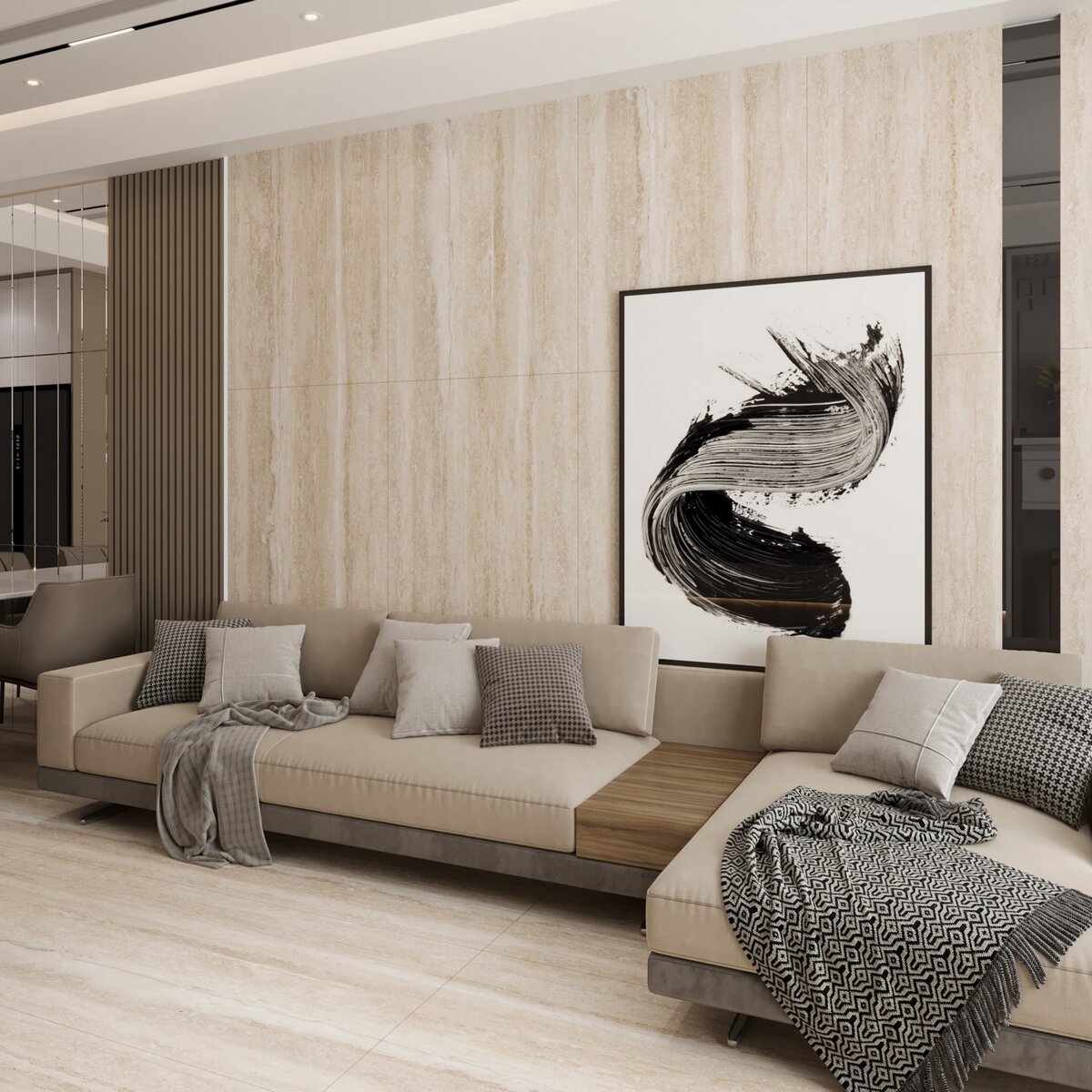 Керамогранит Neodom Travis Beige Matt 80x160 N20542 матовая Глазурованная, Износостойкая, Морозостойкая, Противоскользящая, морозостойкая