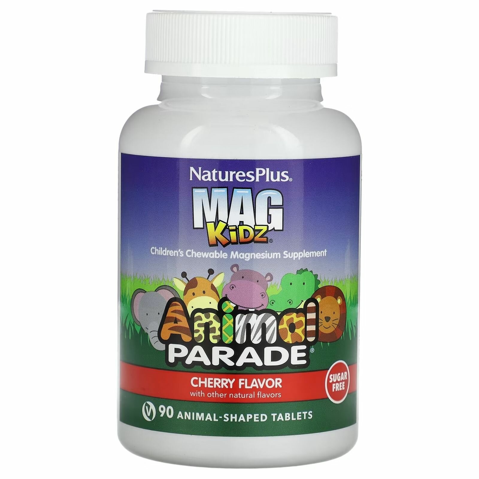 Natures Plus Animal Parade MagKidz Children's, 90 жевательных таблеток, Вишня,