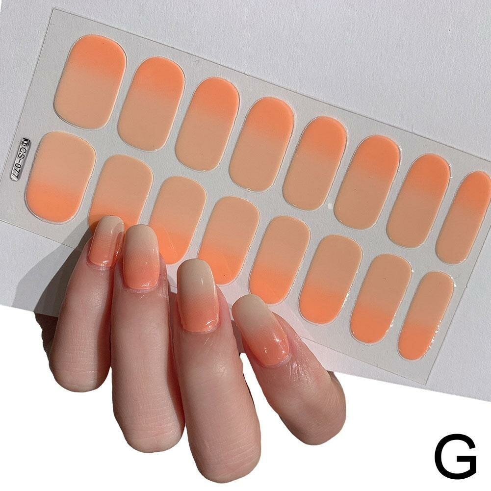 Набор накладных лаковых полосок, слайдеры для дизайна ногтей, наклейки на ногти 16 шт.