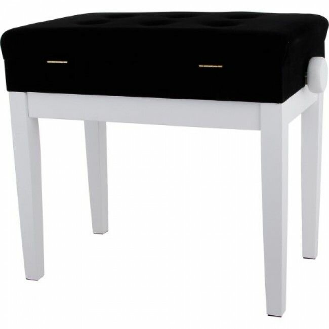 GEWA Piano bench Deluxe Compartment White matt 130520 - Банкетка для пианино