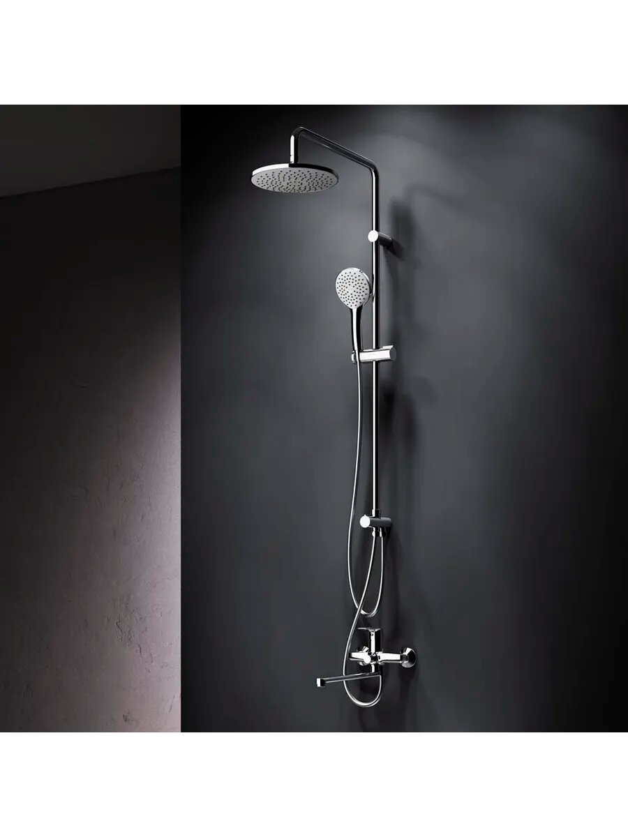 Душевая система с тропическим душем и смесителем AM.PM Snap, цвет хром