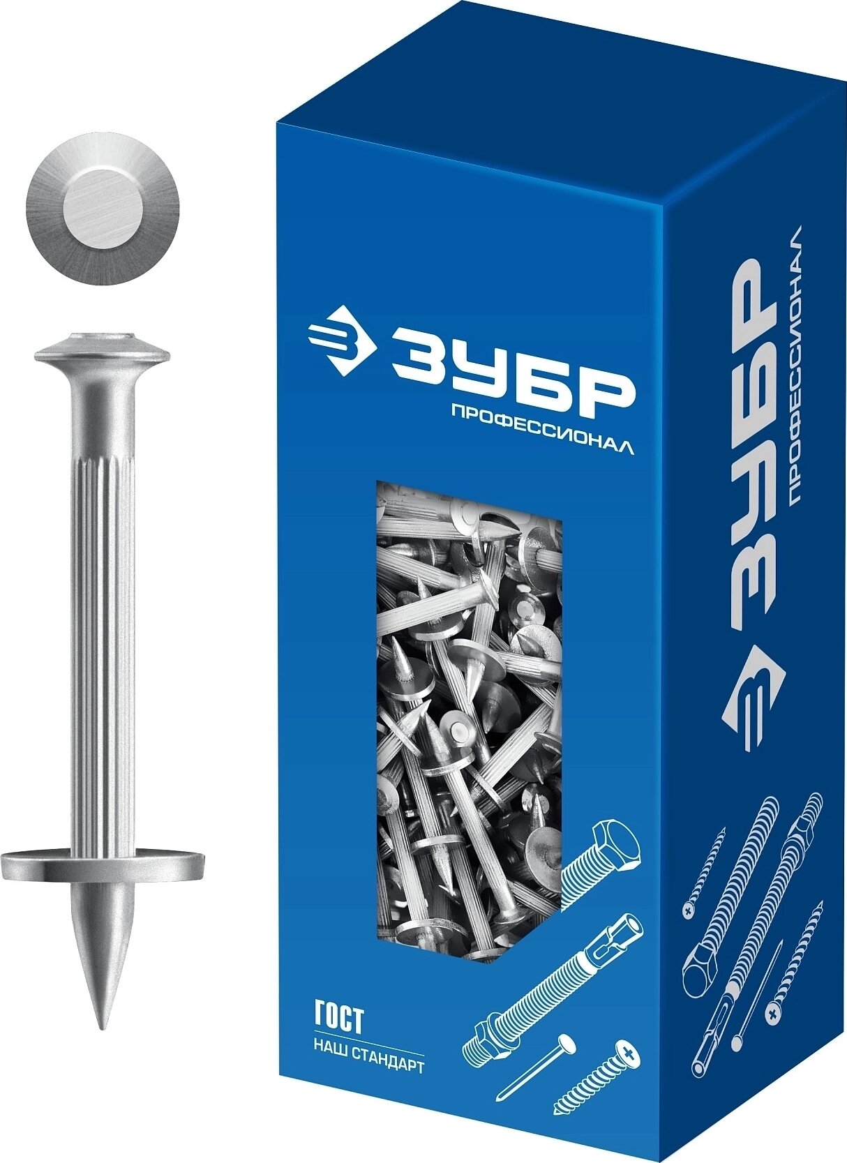 Монтажный дюбель-гвоздь ЗУБР 3063-45-30-1