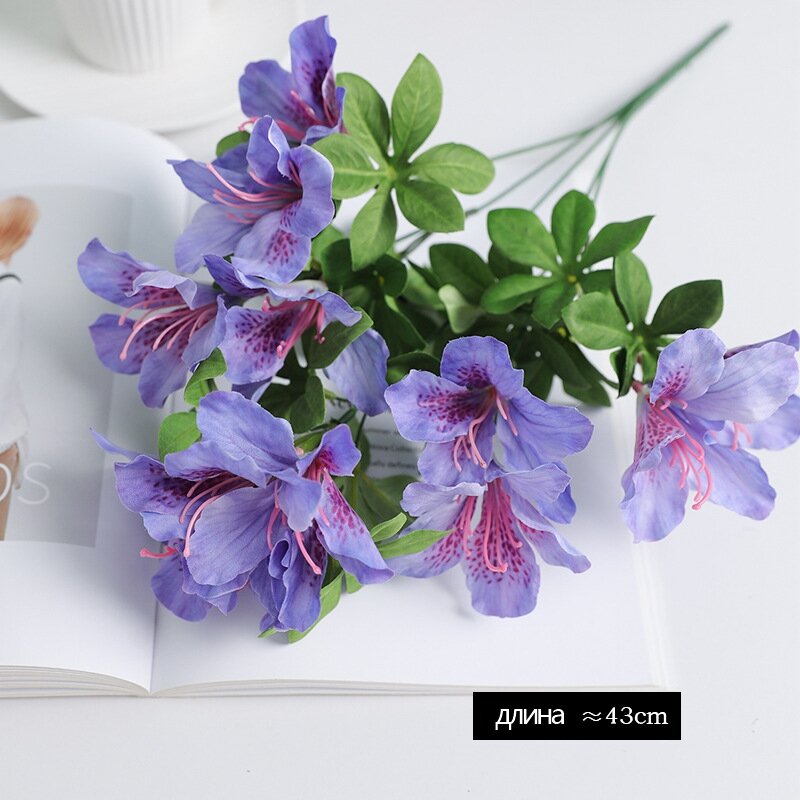 Искусственные цветы, азалия, 3 шт