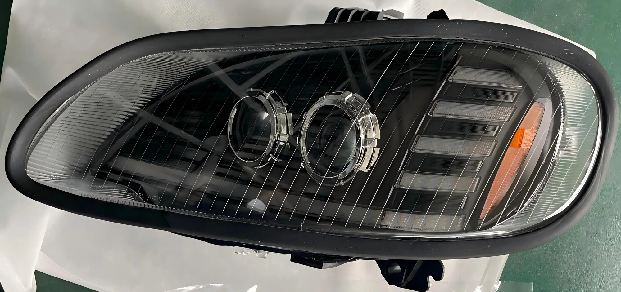 1 шт. светодиодный проектор в сборе для Freightliner Business Class M2 04-12 M2 106 112 03-19 Halo DRL последовательный указатель поворота 1pcs Left