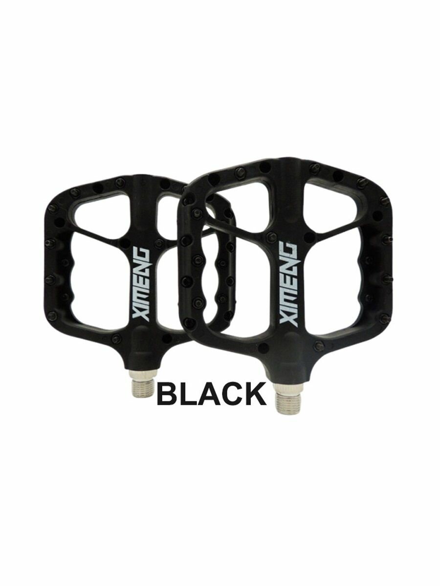 Велосипедные антискользящие педали, каждая из которых имеет 24 антискользящих винта, тройные подшипники, молибденовую стальную ось и нейлоновую педаль. Они имеют коричневый цвет.