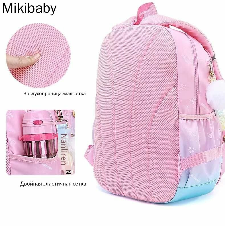 Рюкзак детский для девочек / Рюкзак школьный синий для первоклассника / Ранец портфель для школьников