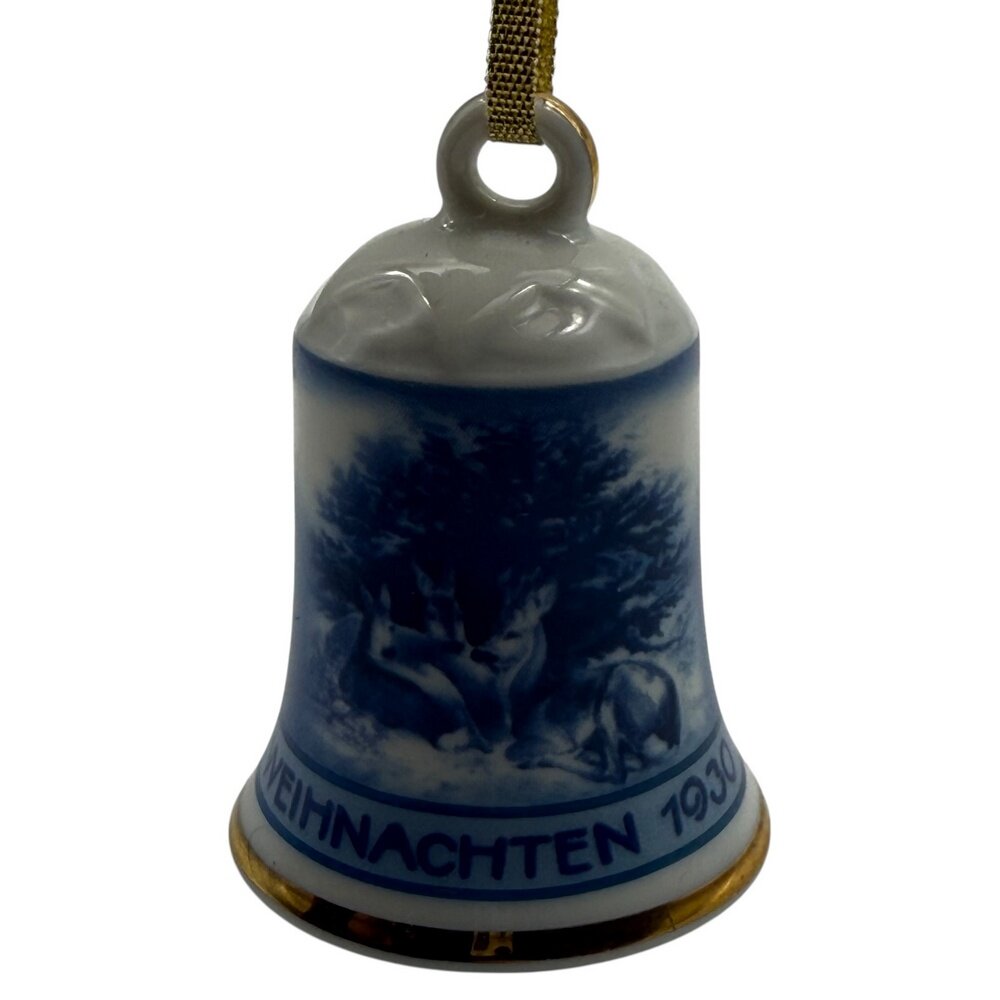 Колокольчик "Рождество 1930", 1999-2000 гг, фарфор, 22К, для Bradford Editions, Rosenthal, Германия