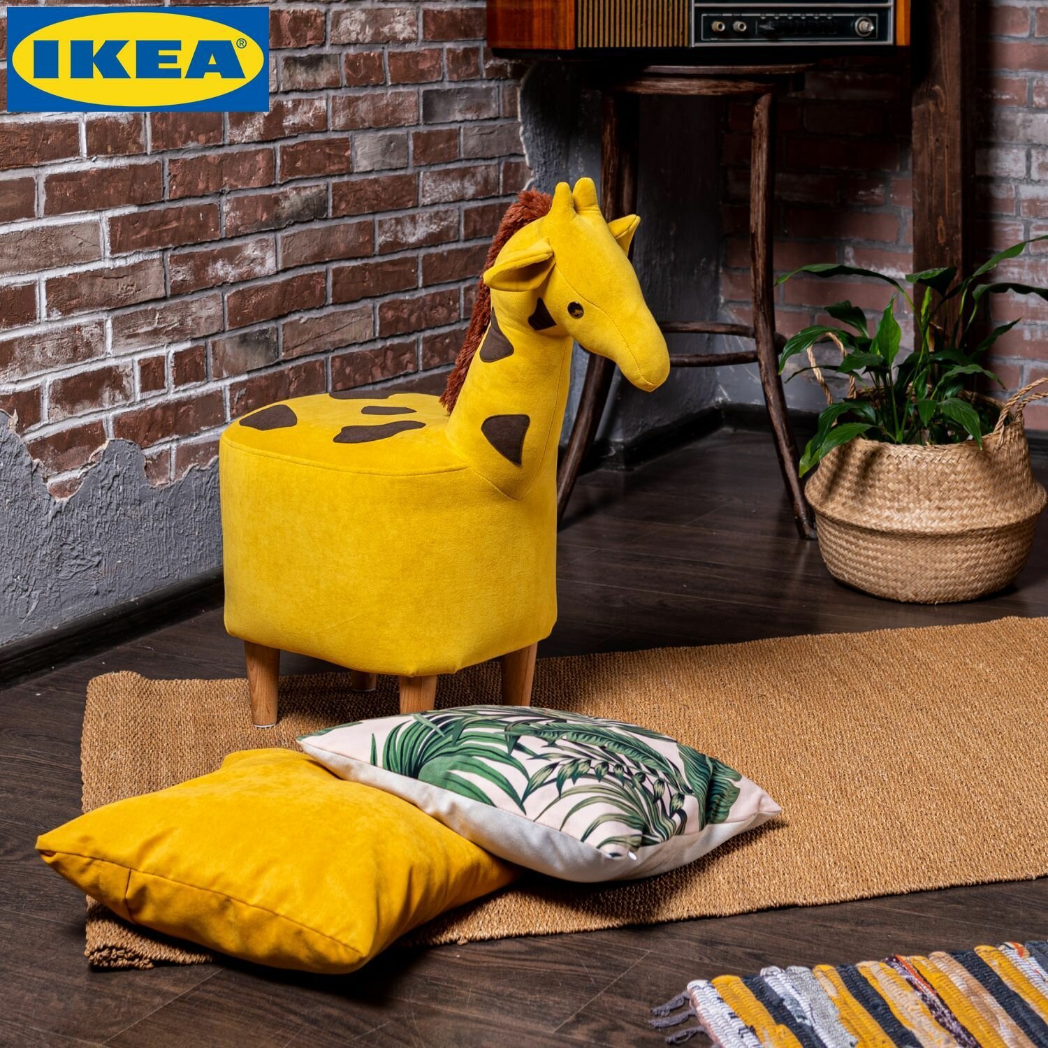 Пуф-животное Велюр искусственный 33х64х70 см