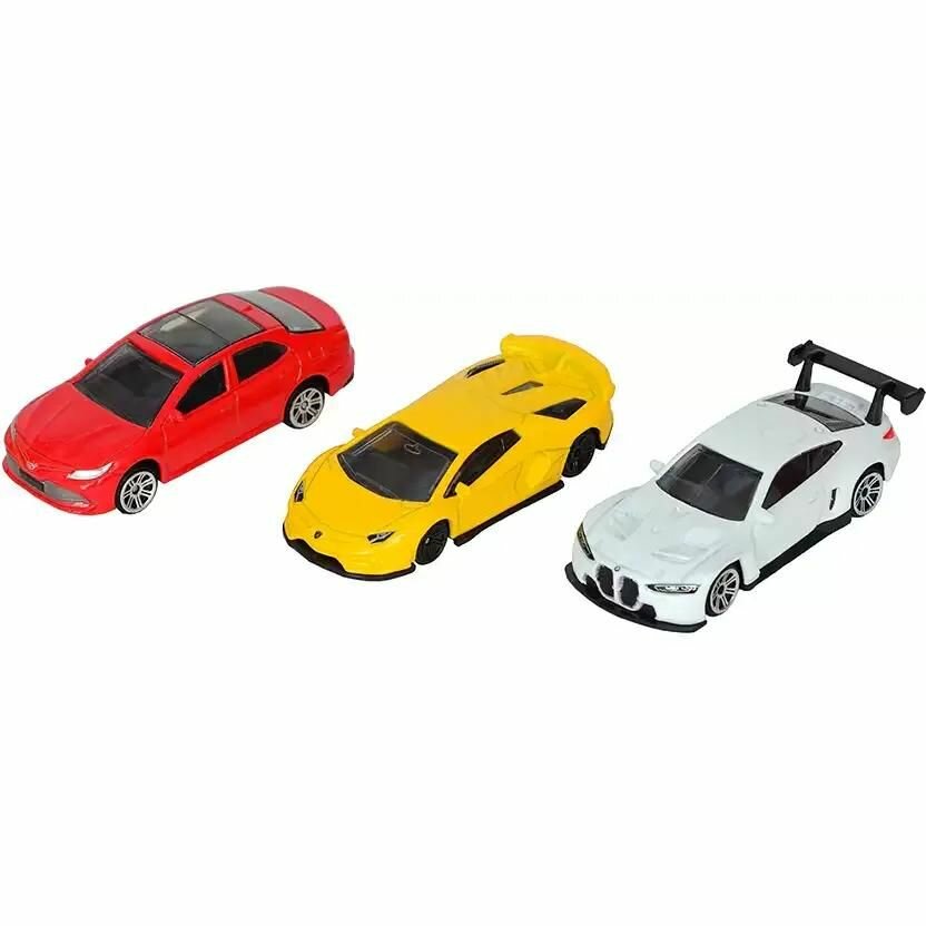 Набор машин MSZ / Metal Speed Zone масштаб 1:64, металлические, 7,5 см, 3 шт